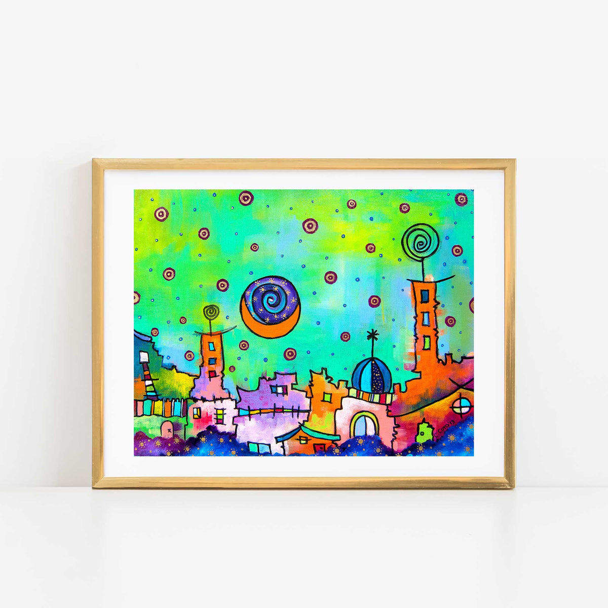 Fes Morocco Art - Whimsical Art Print – Carolina Coto Art