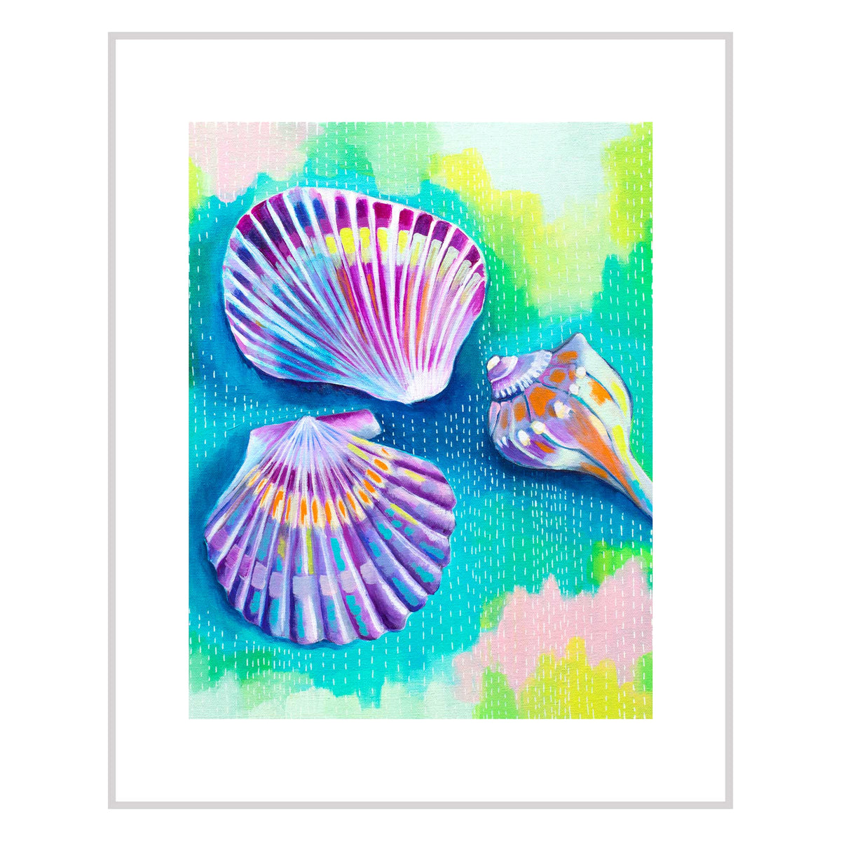 Seashell Painting - Beach Decor - Seashell II – Carolina Coto Art